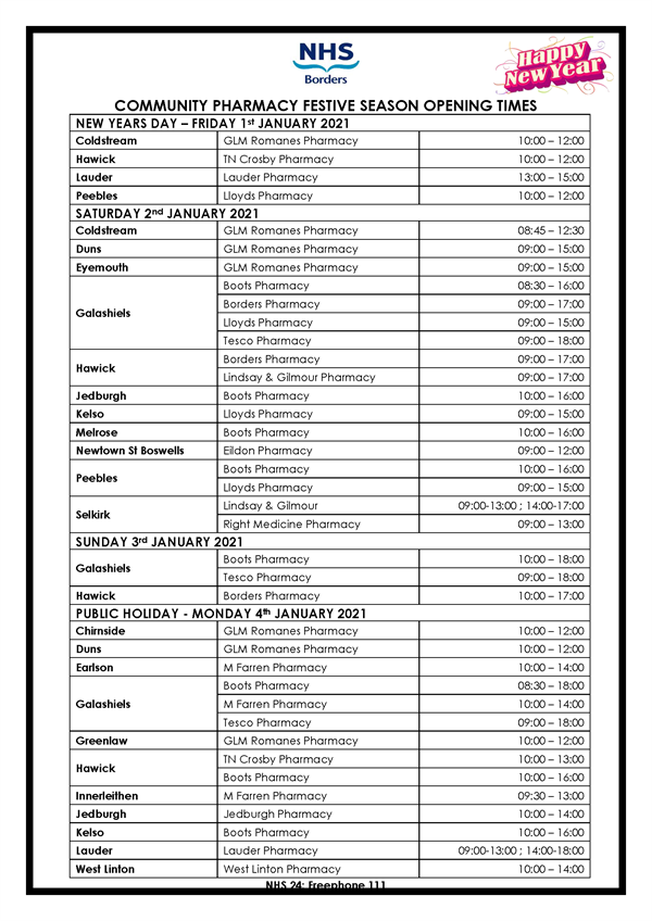 Public Holiday dates